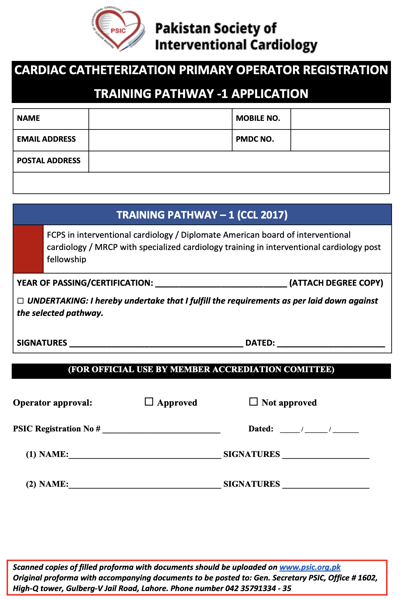Primary Operator Registration Instructions – PSIC