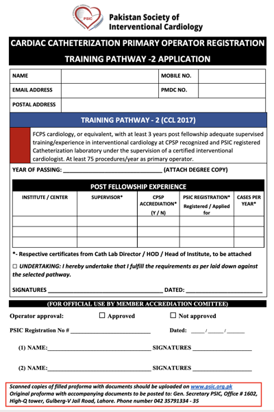Primary Operator Registration Instructions – PSIC